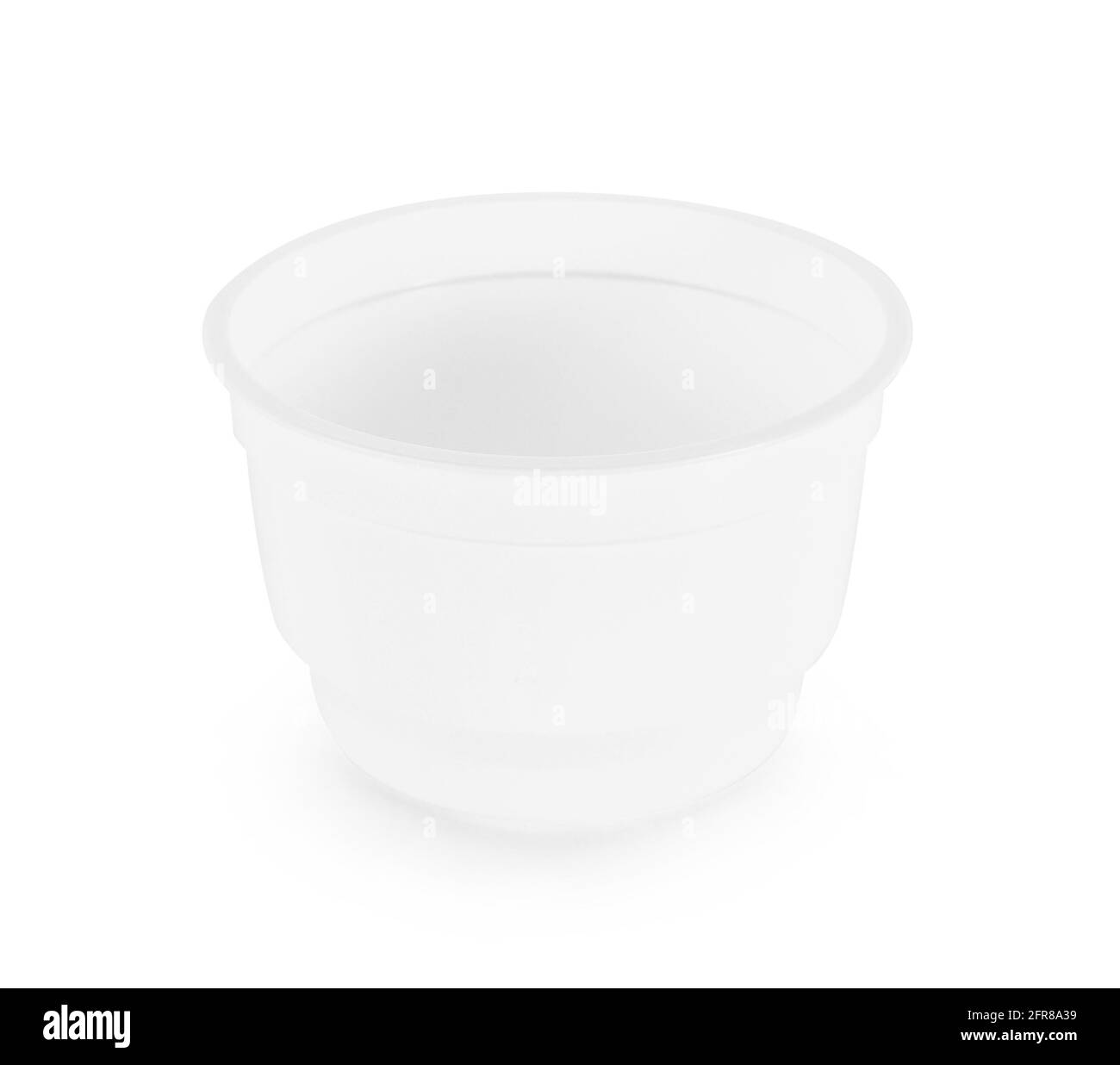 plastic empty cup on white background Stock Photo - Alamy