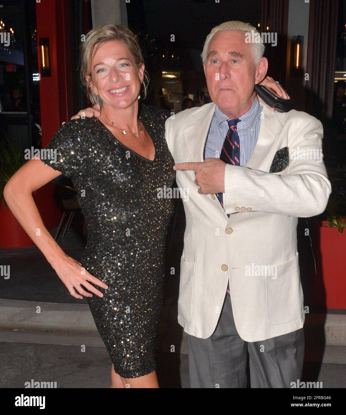 FORT LAUDERDALE; FL - MAY 19: Rodger Stone and Katie Hopkins seen ...