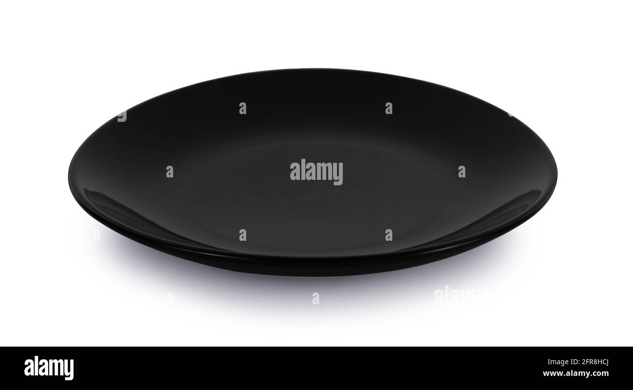 empty plate isolated on white background Stock Photo - Alamy