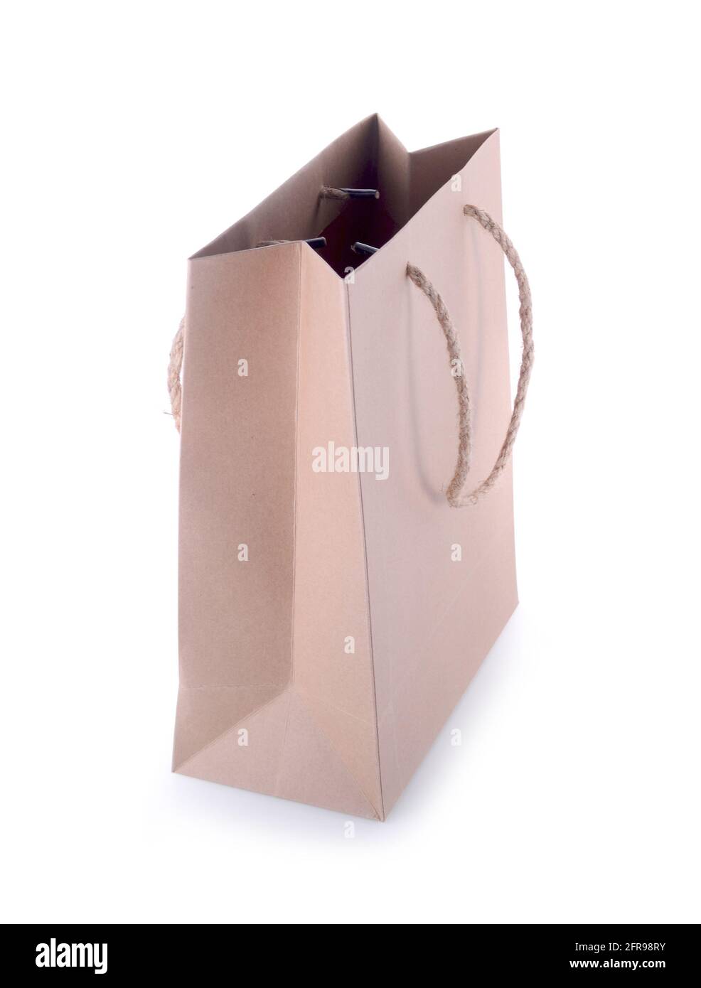 Paper bag isolated on white background Stock Photo - Alamy