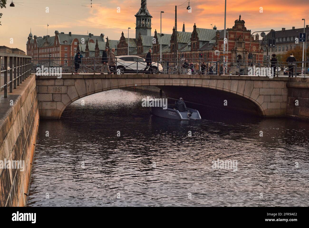 Copenhagen, Denmark - Juli 1, 2020 Street view of the colorful building ...