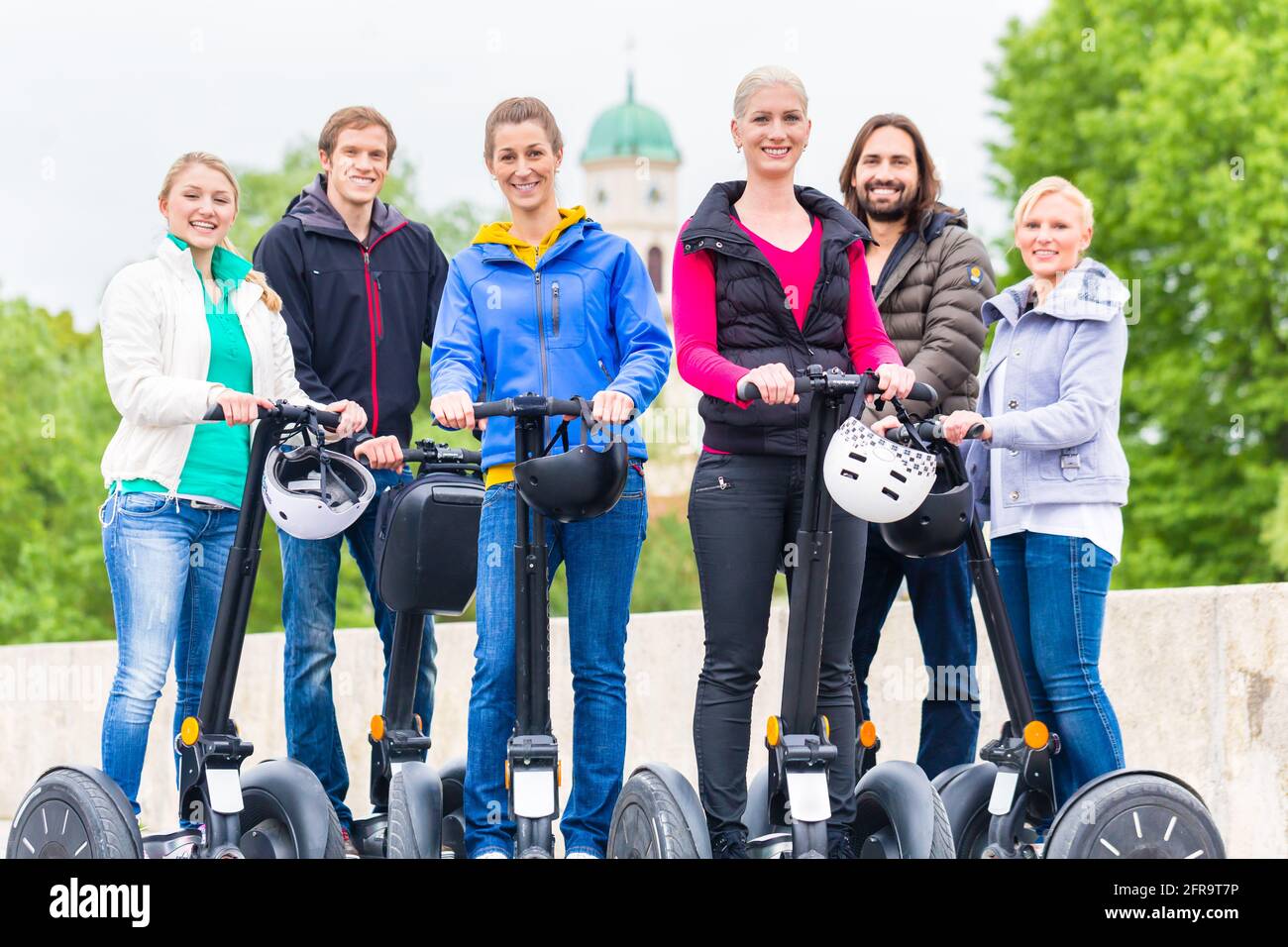 Tourist group having guided Segway city tour in Germany Stock Photo - Alamy