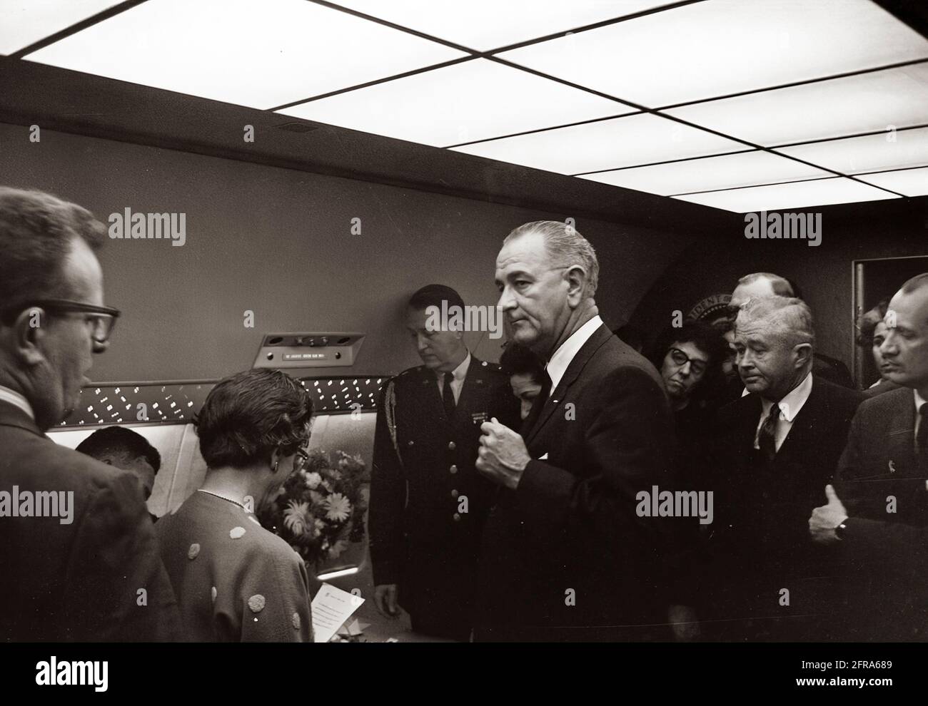 ST-1A-11-63 22 November 1963 Trip to Texas: Swearing-in ceremony aboard ...