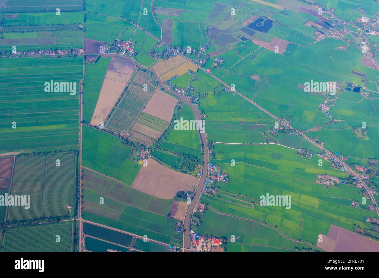 land view from sky / Aerial view of a green background Stock Photo - Alamy
