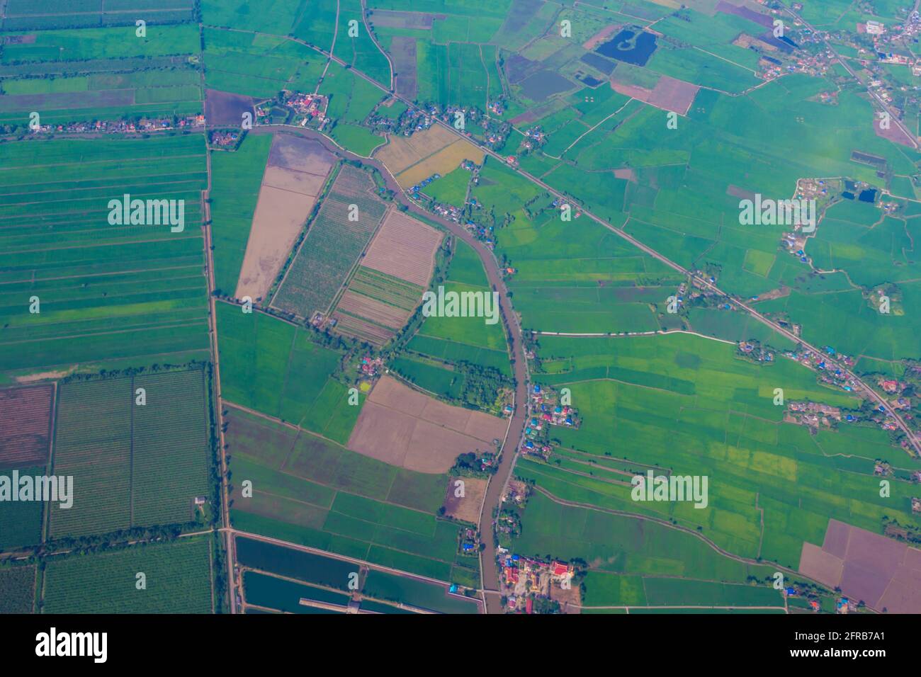 land view from sky / Aerial view of a green background Stock Photo - Alamy