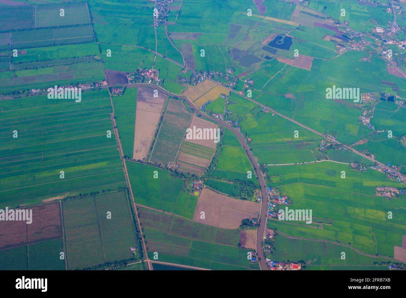 land view from sky / Aerial view of a green background Stock Photo - Alamy
