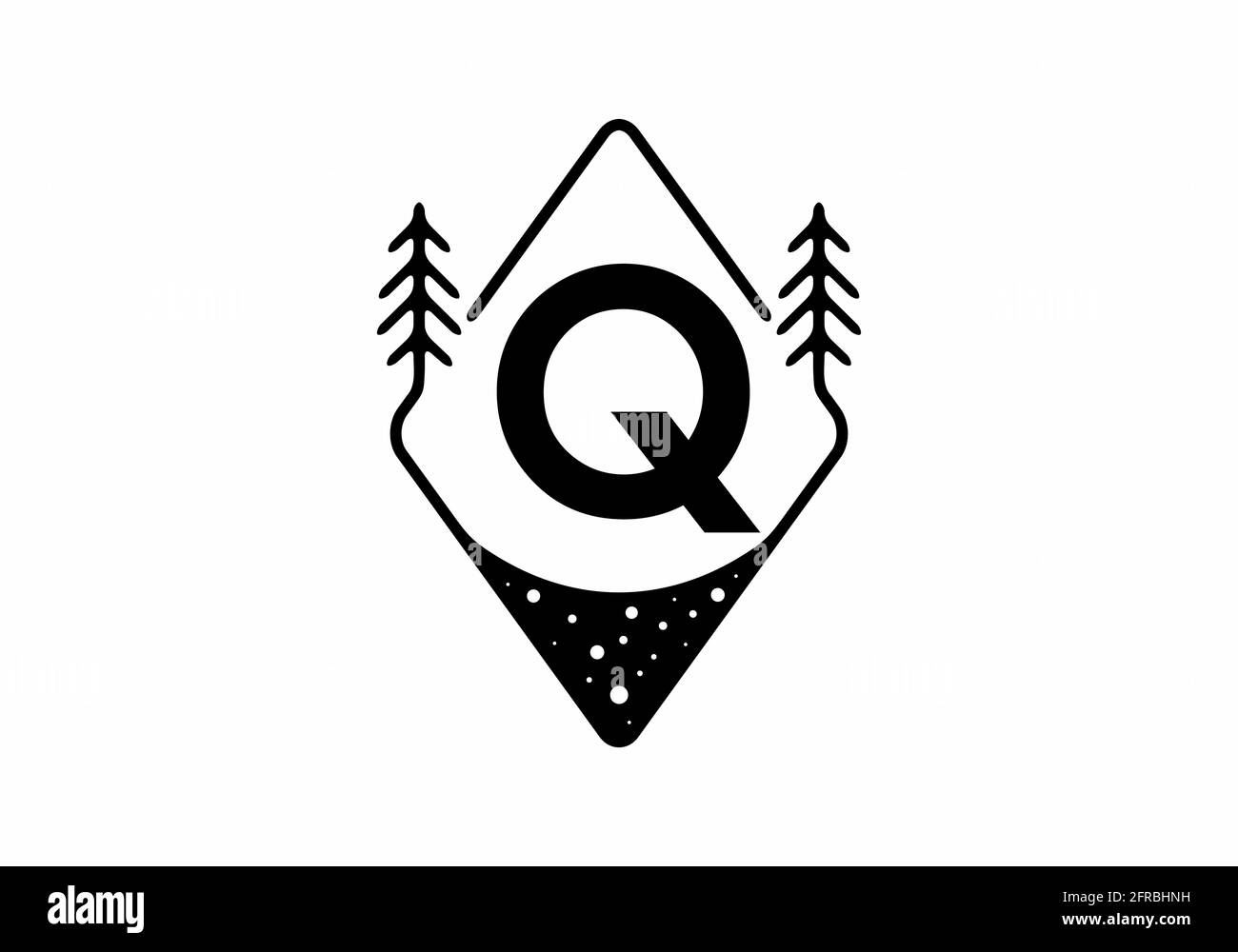 Black line fir trees Stock Vector Images - Alamy