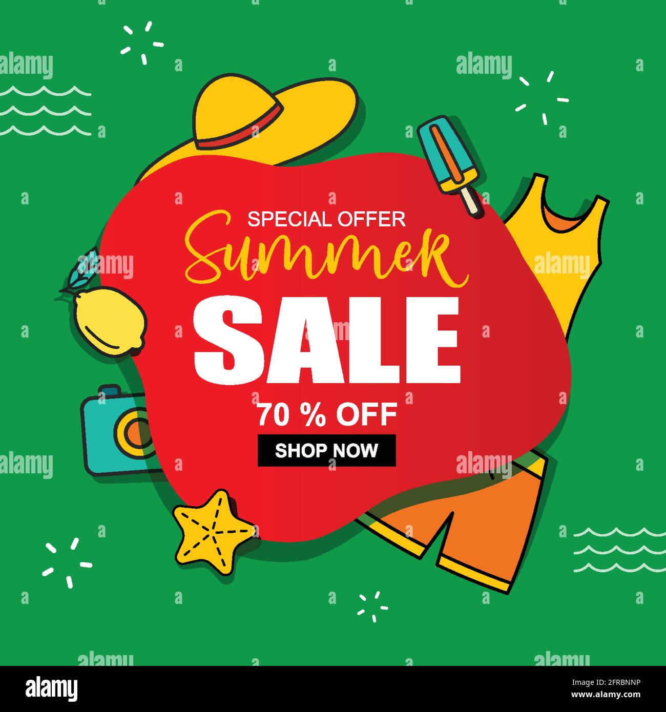 Summer sale banner cover template background. Summer discount special ...