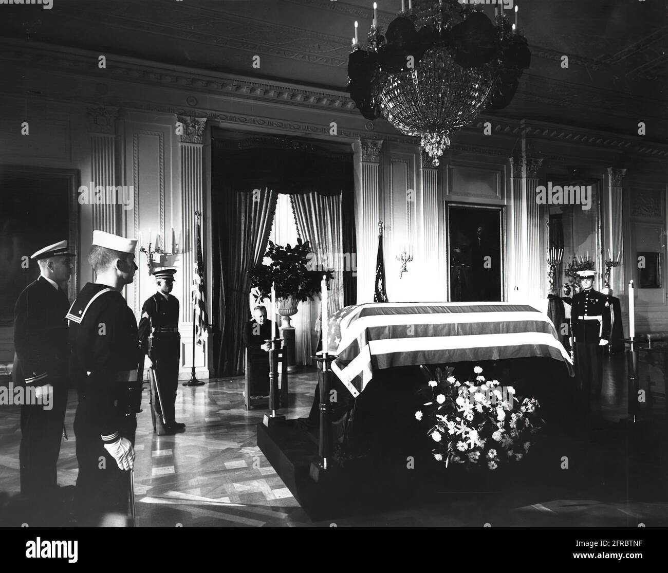 AR8255-N23 November 1963 Lying in repose in the East Room of the White ...