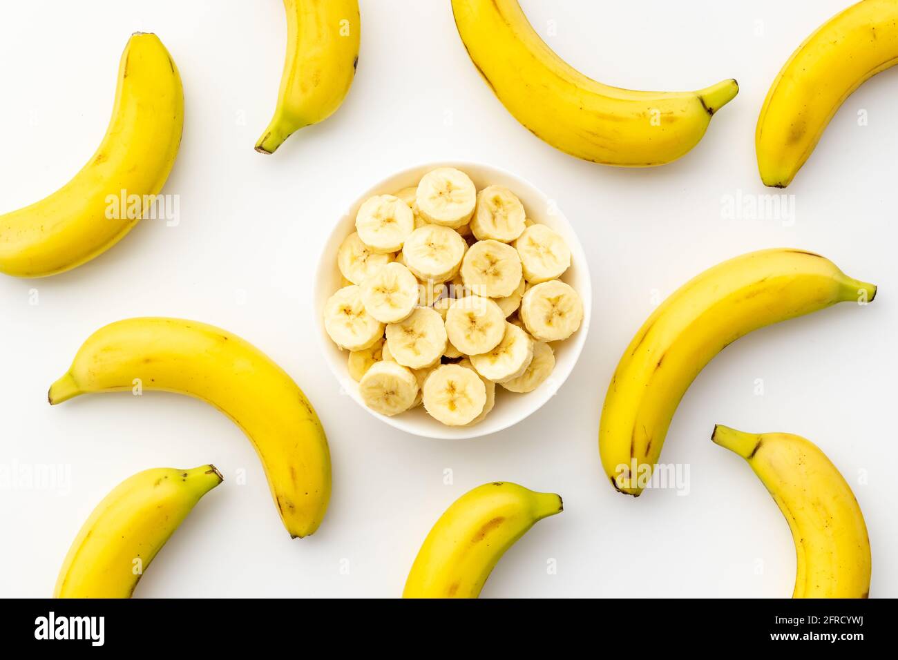 Fresh ripe bananas pattern. Fruit background Stock Photo - Alamy