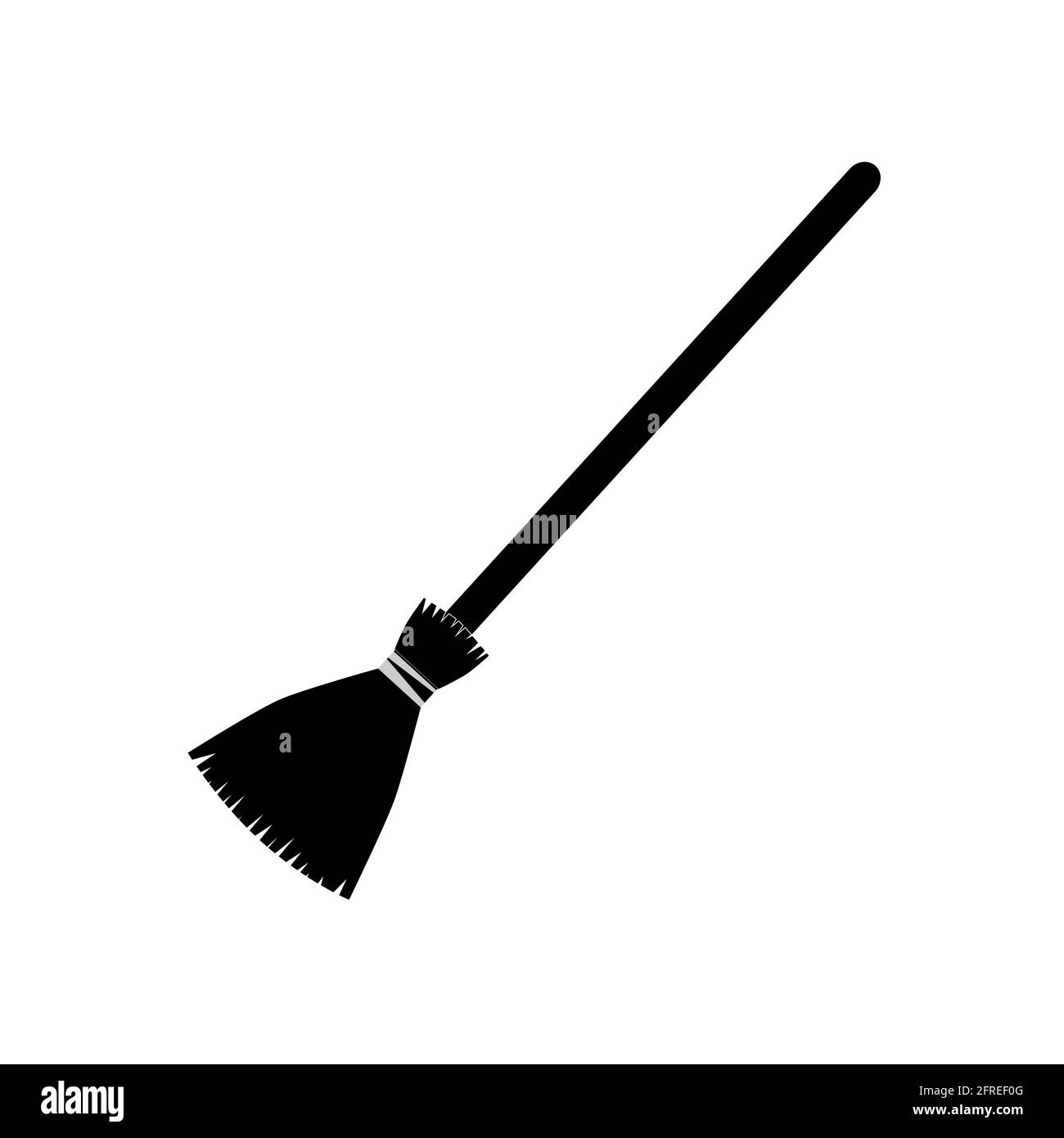 broom long icon on white background. broom sign. broom stick with long ...