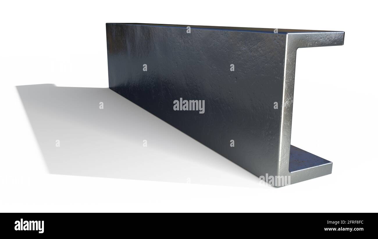 u-beam metal profile. isolated industrial 3D illustration Stock Photo ...