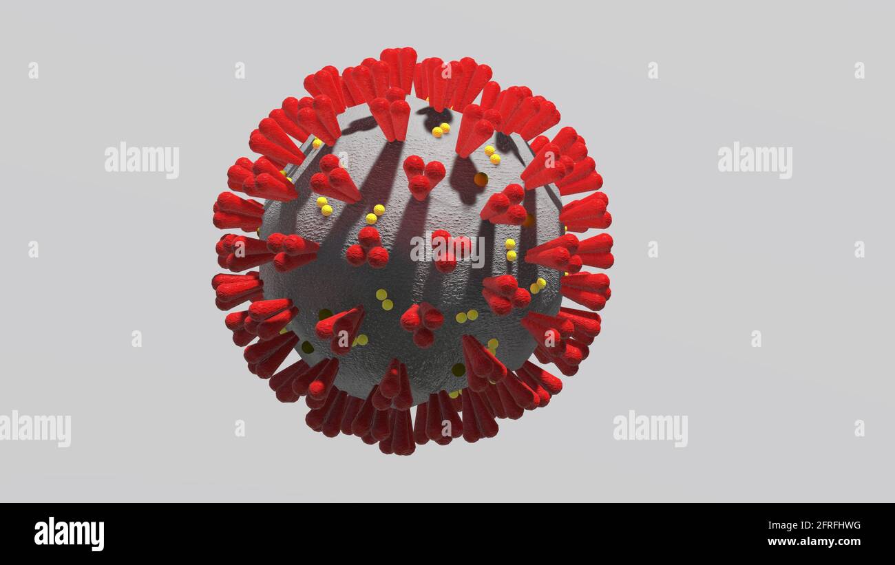 3D illustration of coronavirus single virus detail Stock Photo - Alamy