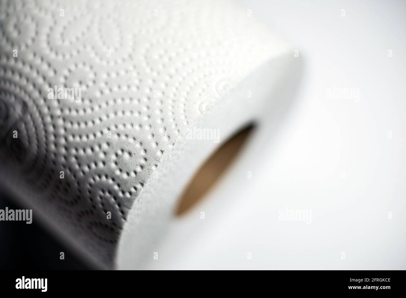 Tissue roll in top view.texture of white tissue paper background with ...
