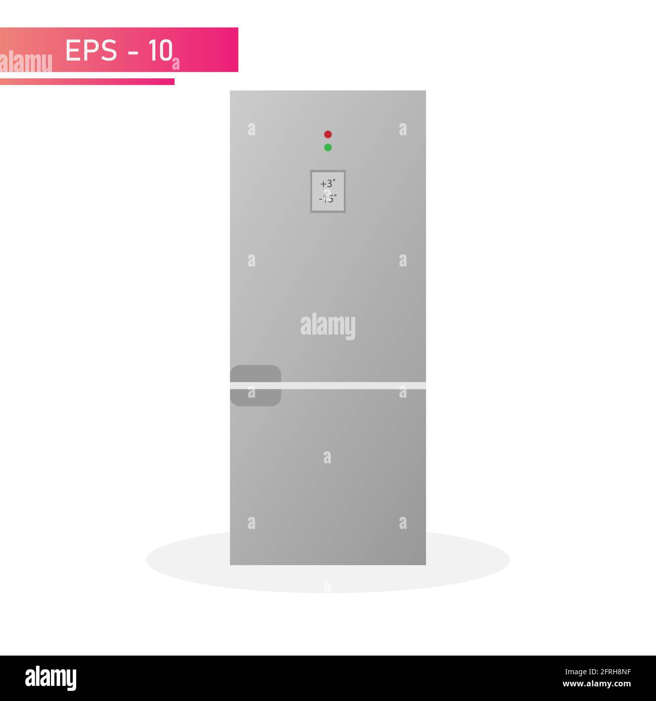 Modern gray refrigerator with display, display and two cameras ...