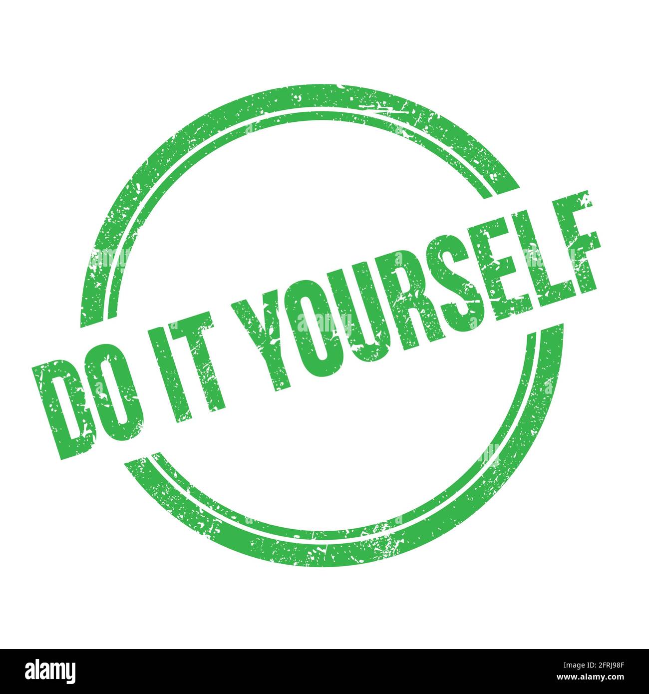 DO IT YOURSELF text written on green grungy vintage round stamp Stock ...