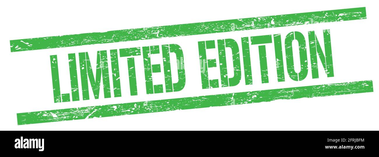 LIMITED EDITION text on green grungy rectangle stamp sign Stock Photo ...
