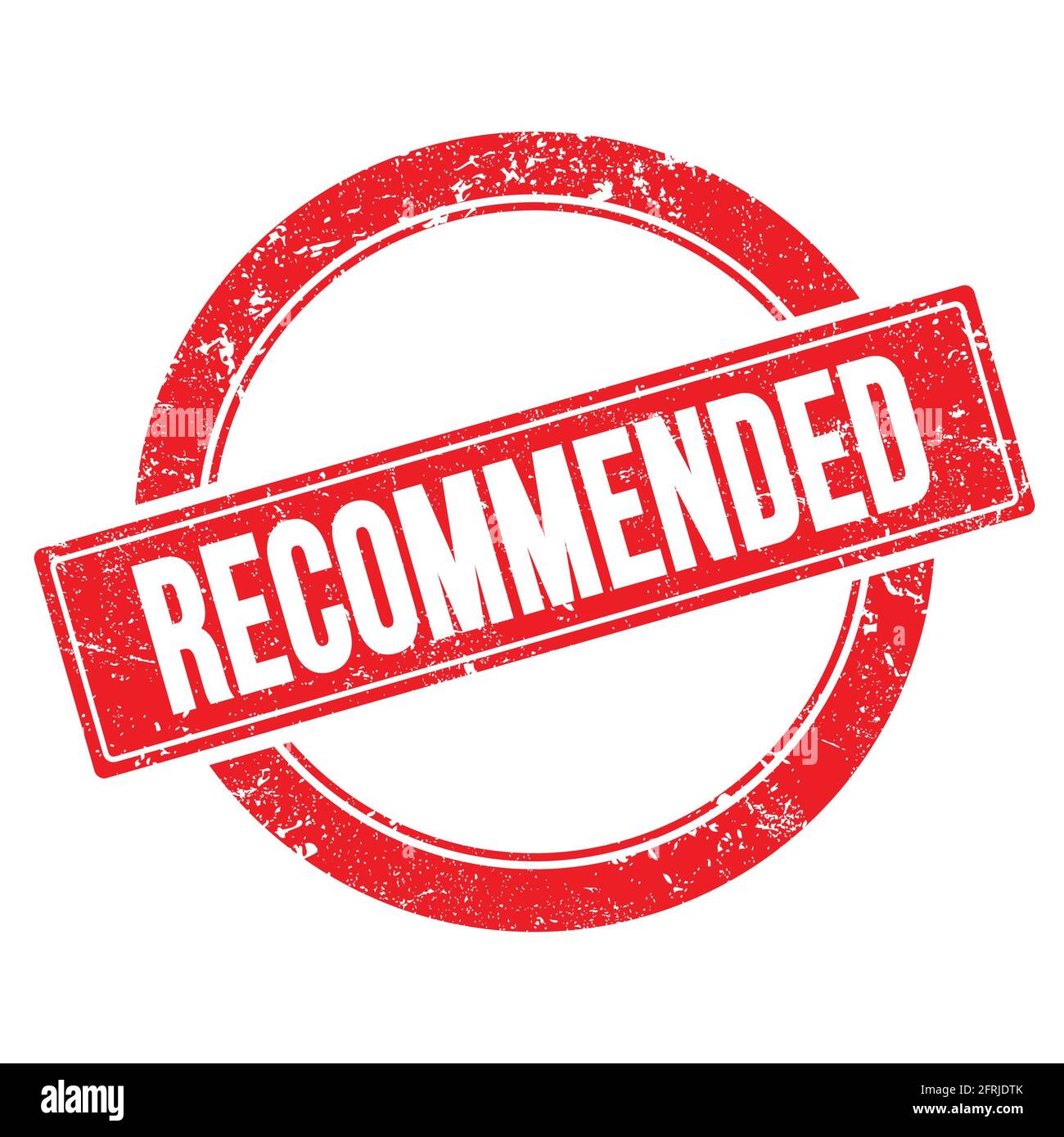 Recommended stamp round sign hi-res stock photography and images - Alamy