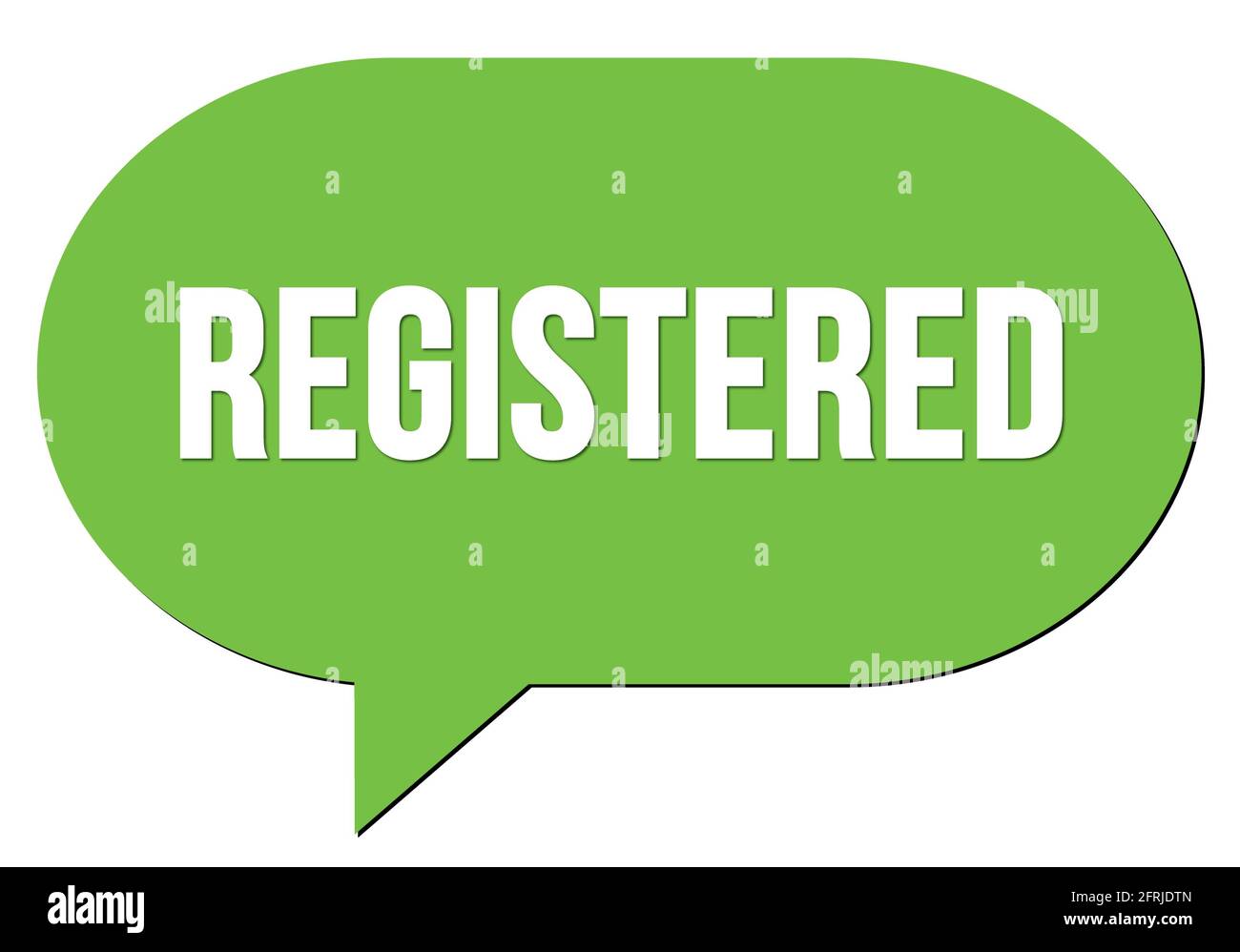 Registered banner speech bubble hi-res stock photography and images - Alamy