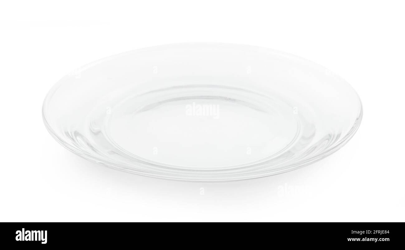 glass plate isolated on white background Stock Photo - Alamy