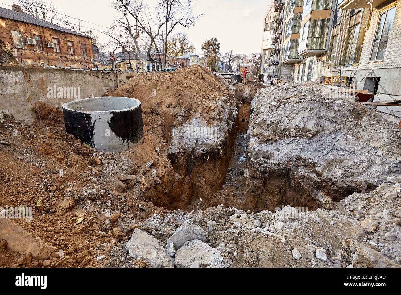 Construction Trench High Resolution Stock Photography and Images - Alamy