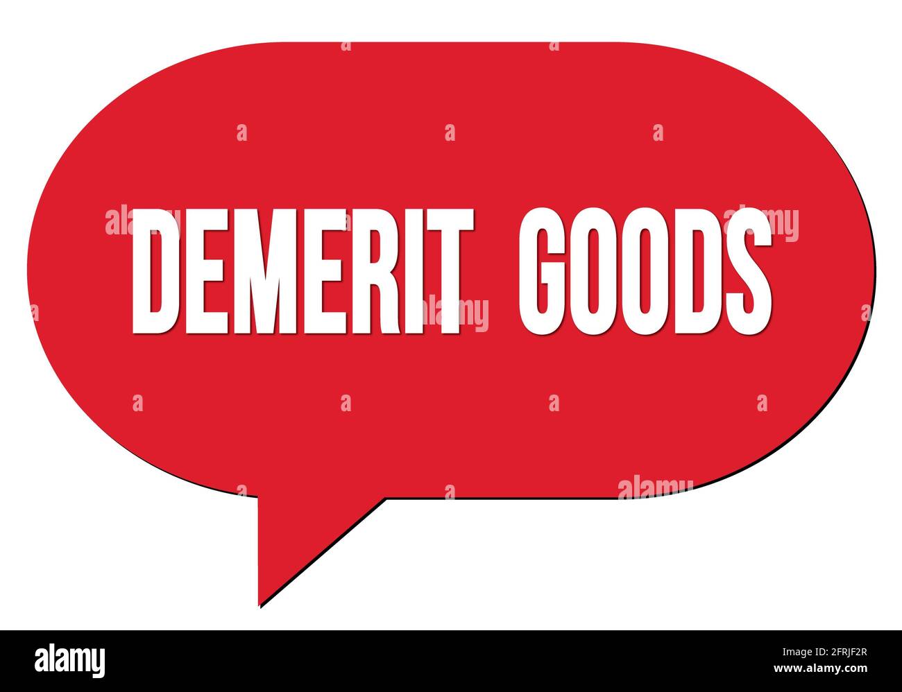 Demerit goods word Cut Out Stock Images & Pictures - Alamy