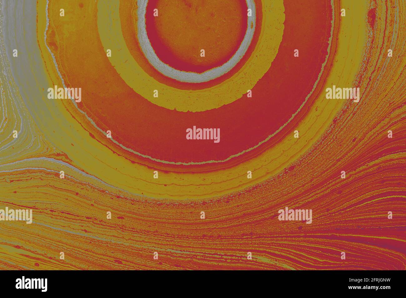 Illustration of yellow and red dynamic circle shapes Stock Photo - Alamy