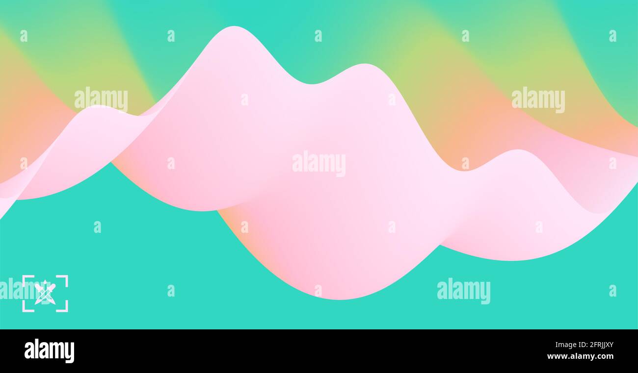 3D wavy background. Dynamic effect. Vector illustration Stock Vector ...