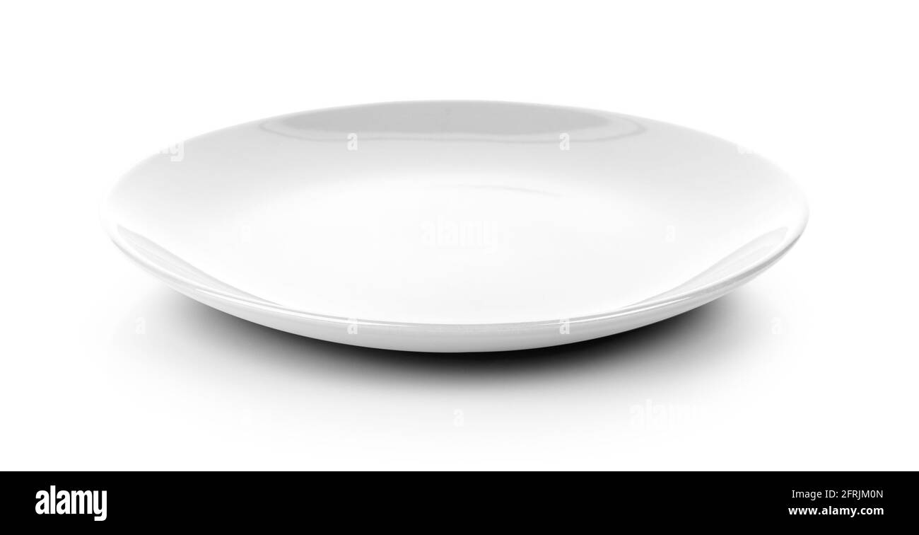 empty color plate isolated on white background Stock Photo - Alamy