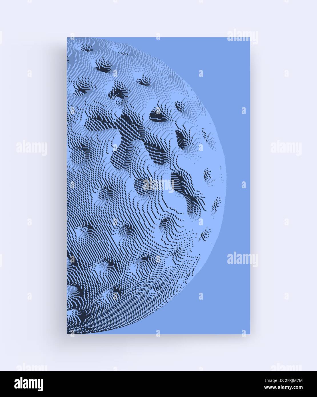 Abstract perforated sphere. Art geometric primitive. Damaged cell or ...