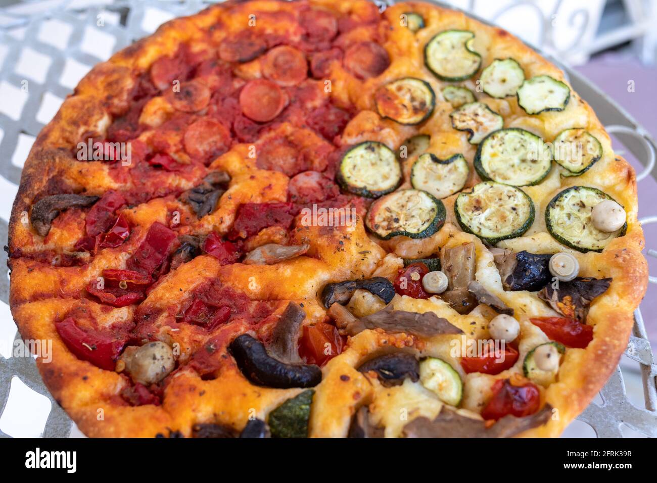 Homemade Pizza. A wonderful mix of flavors and colors. A feast for the ...