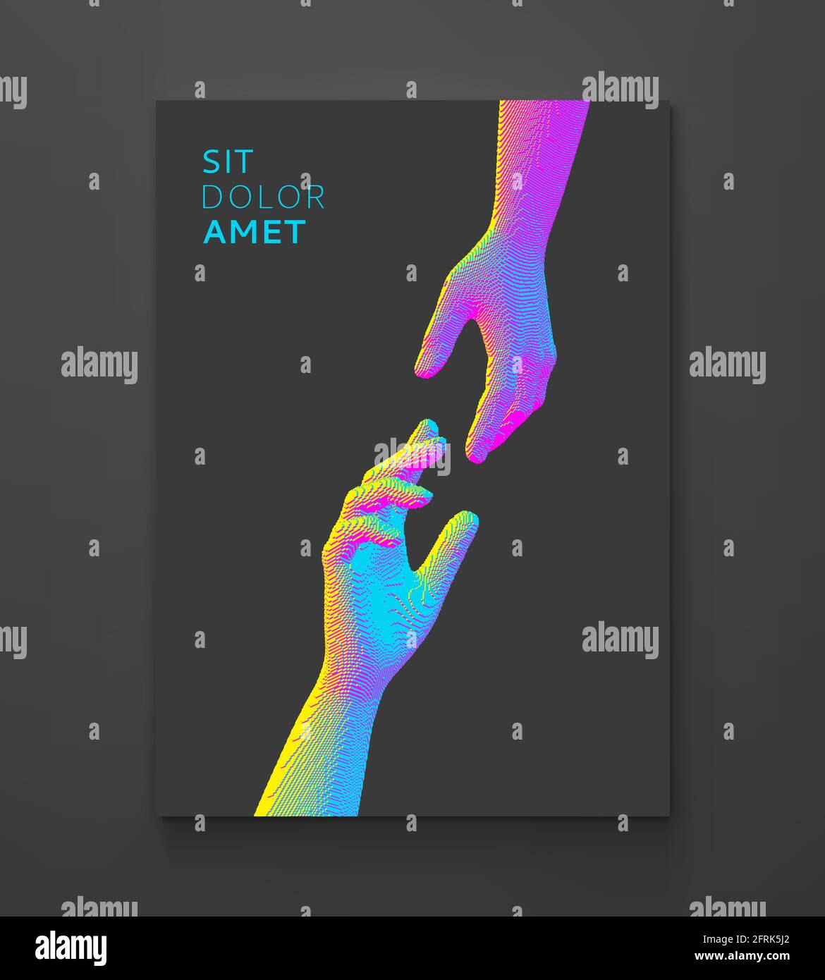 Hands reaching towards each other. Concept of human relation ...