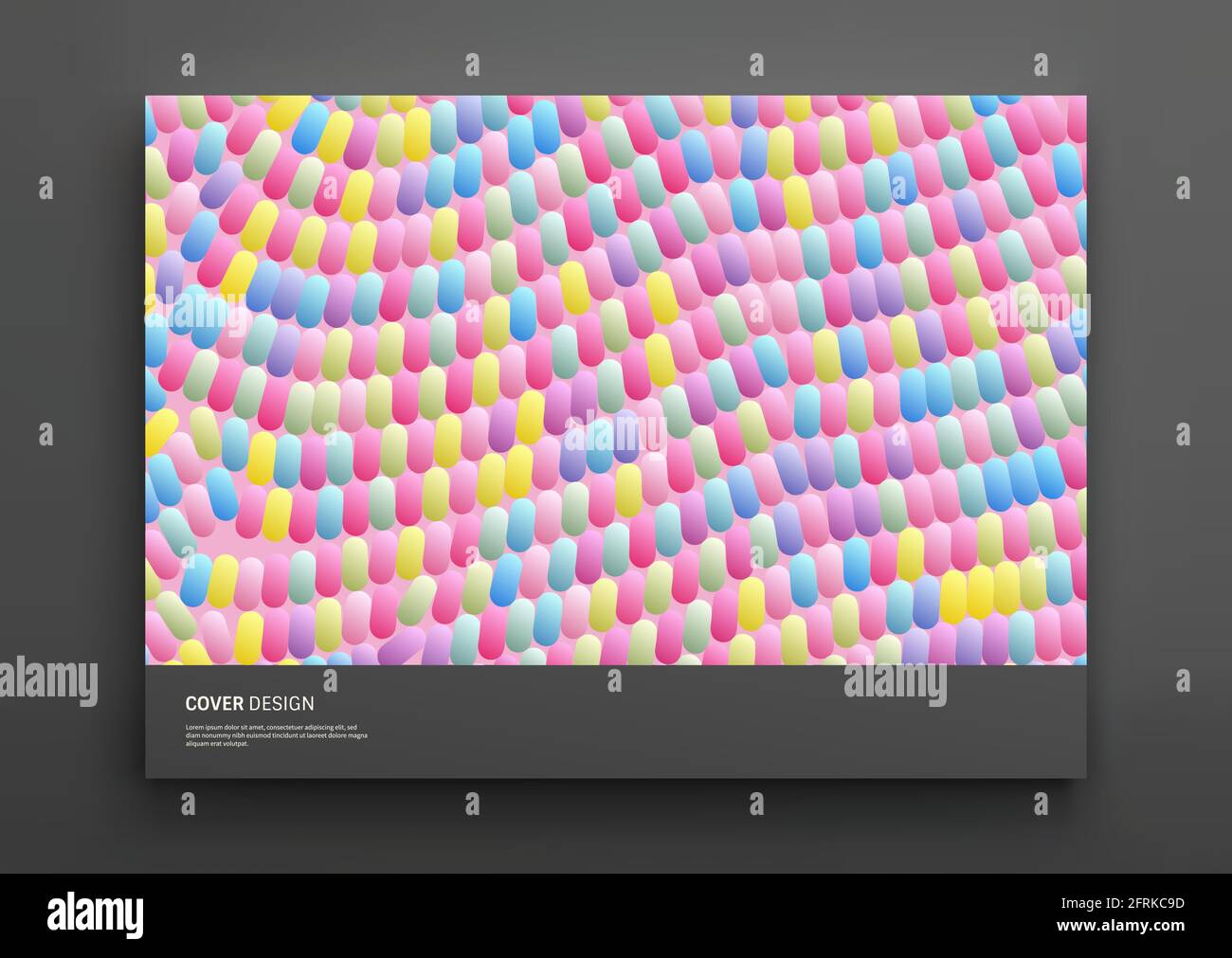 Abstract background with color ovals. Cover design template. Vector ...