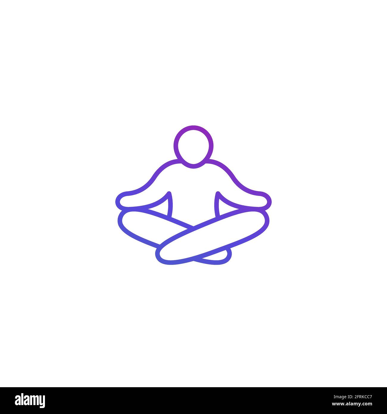 meditation, meditating man line icon Stock Vector Image & Art - Alamy