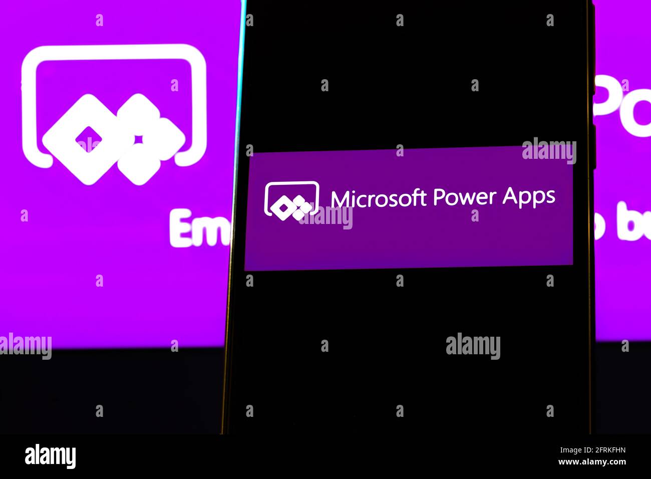 Editorial photo on Microsoft Power Apps theme. Illustrative photo for ...