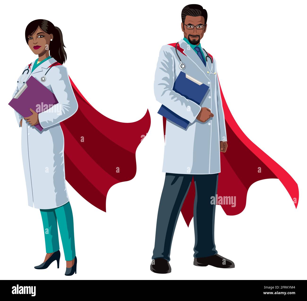 Indian Doctor Superheroes on White Stock Vector Image & Art - Alamy