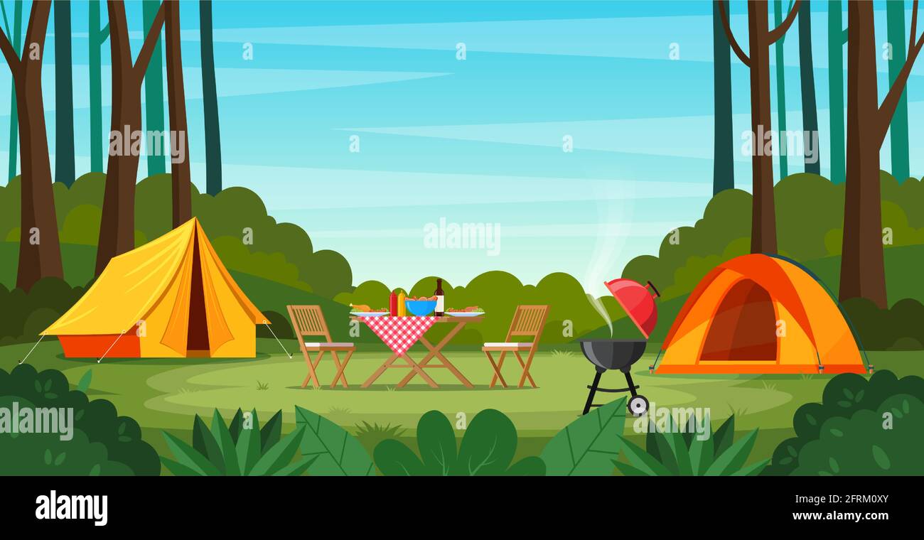 Cartoon camp hi-res stock photography and images - Alamy