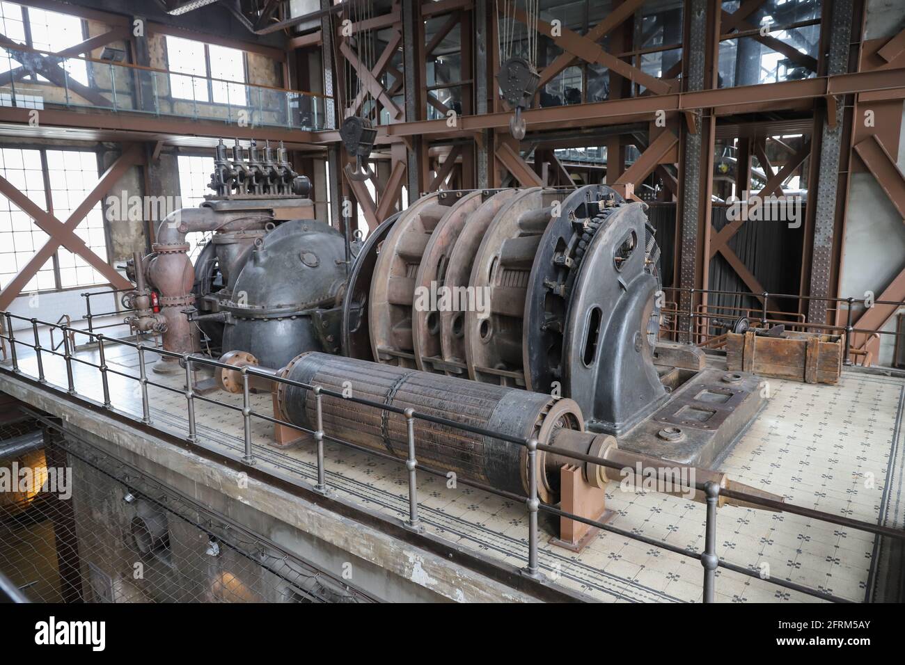 Old Engine of an old Power Plant Stock Photo - Alamy