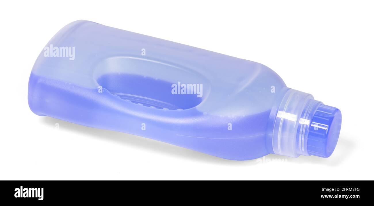Detergent bottle, blue liquid washing soap for textile, isolated on ...