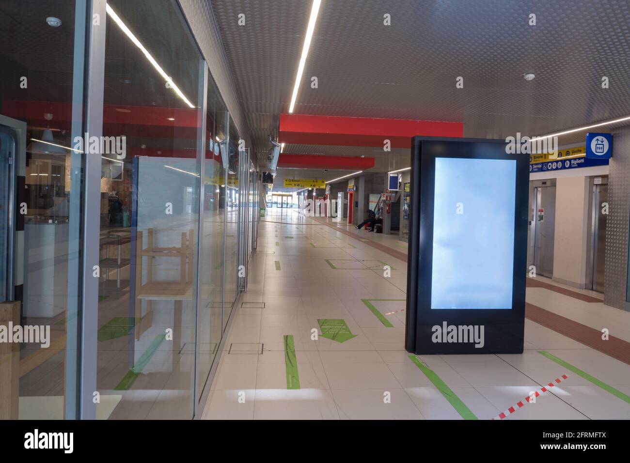 Inside Train Station: Empty Aisle of Parma Public Train Station, Italy ...