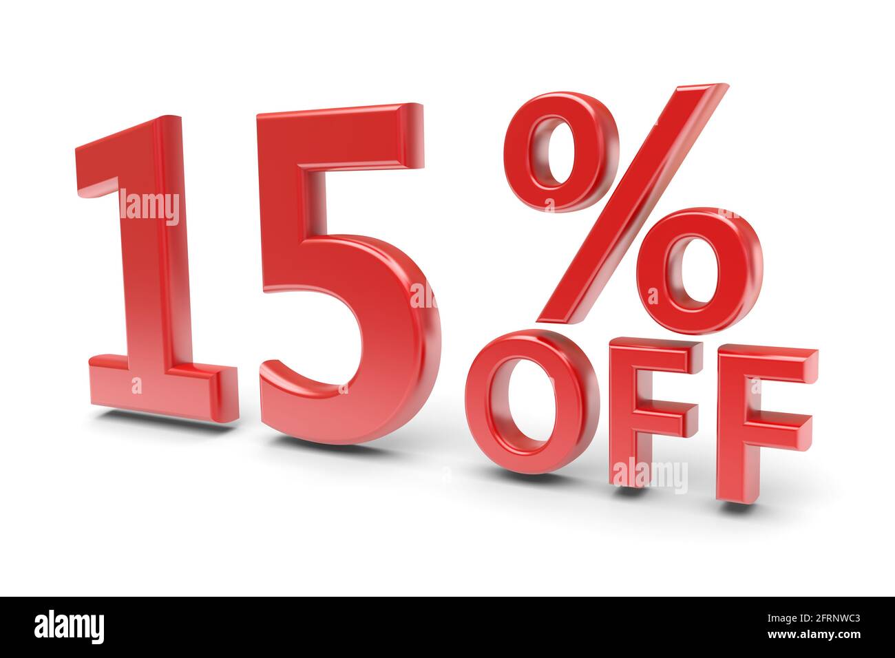 Red 15 percent isolated Cut Out Stock Images & Pictures - Alamy