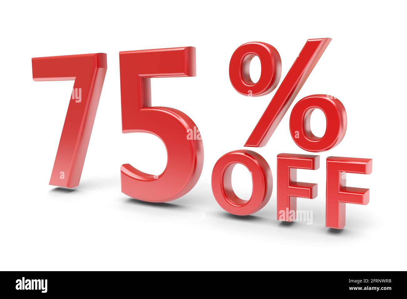 Sale sign 75 off hi-res stock photography and images - Alamy