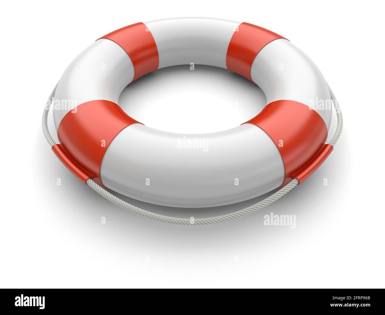 Lifebuoy on a white background. 3d rendered image Stock Photo - Alamy