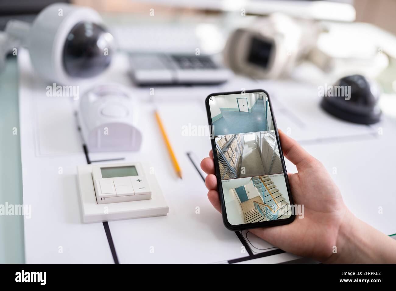 Alarm Intruder Video Monitoring And Security Surveillance System Stock ...