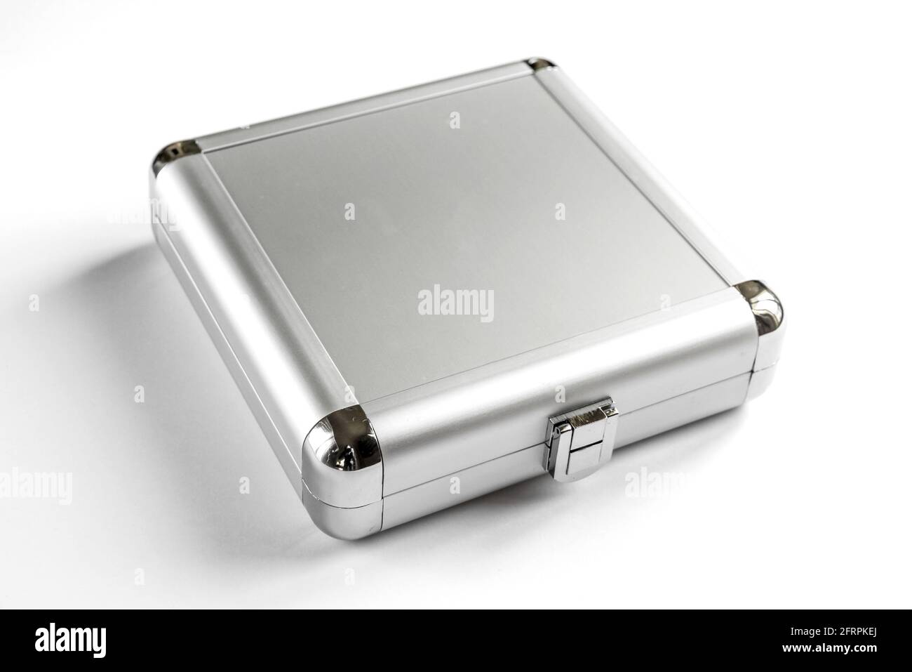 Metal case close-up view isolated on white background Stock Photo - Alamy
