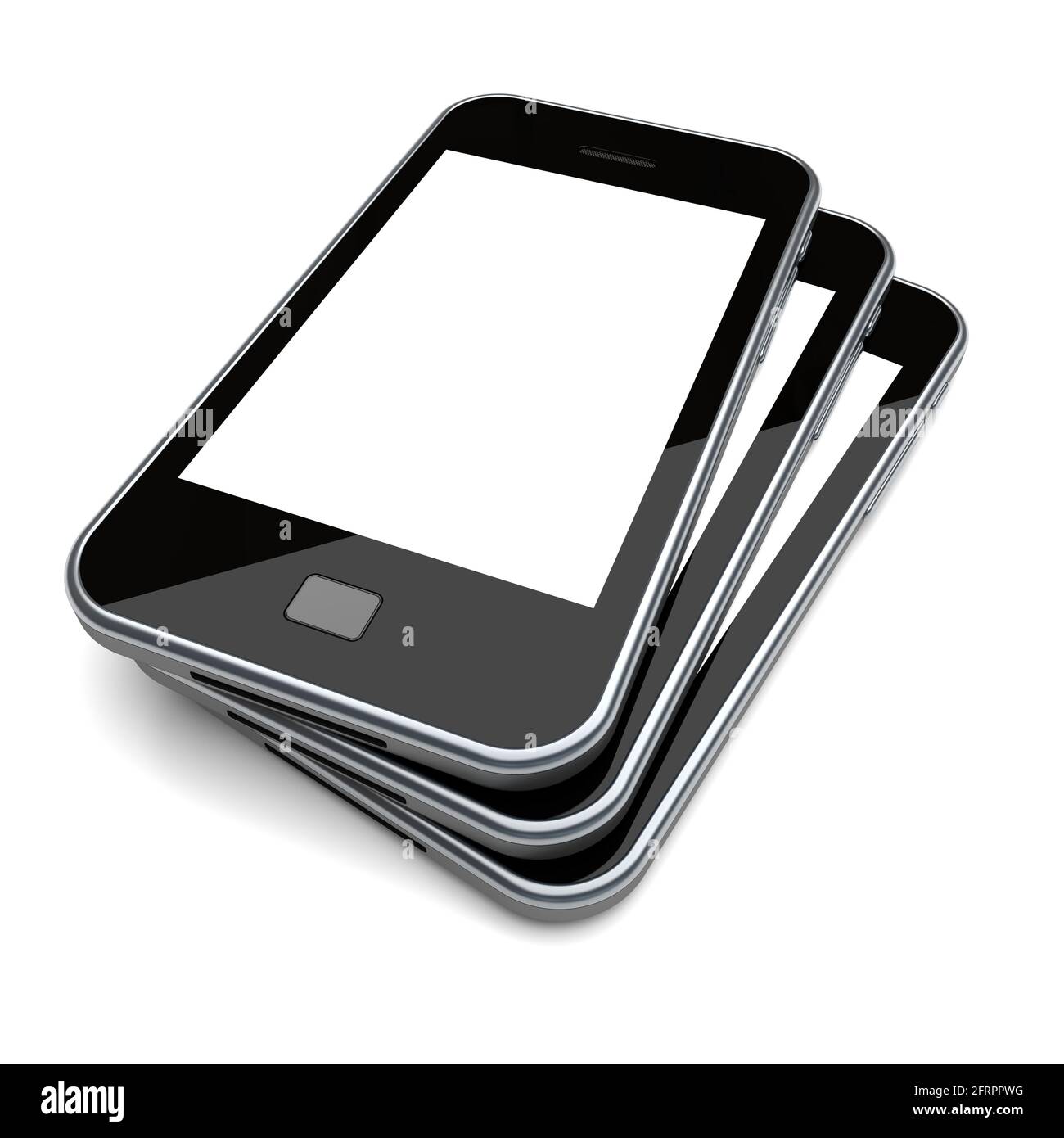 3d illustration smartphone blank Cut Out Stock Images & Pictures - Alamy