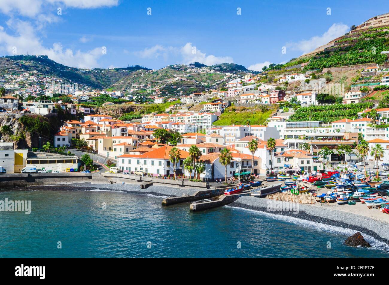Harbor and village of Camara de Lobos, Madeira Stock Photo - Alamy