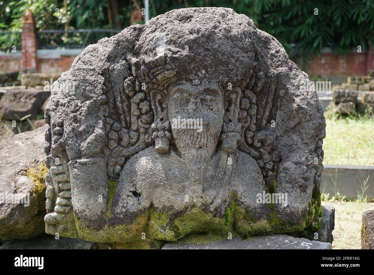 Kediri, East Java Indonesia - March 15th, 2021: The statue on Surowono ...