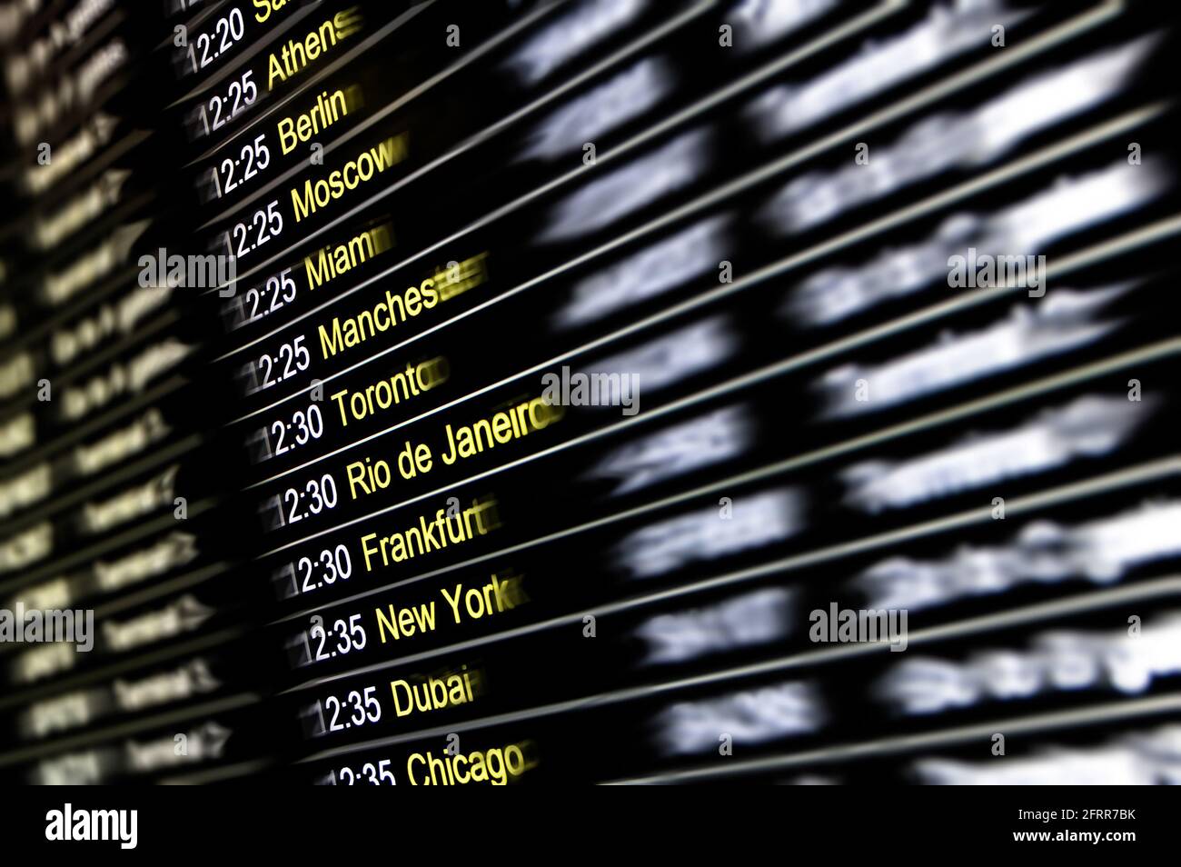 Digital display at international airport - Flight connections with ...