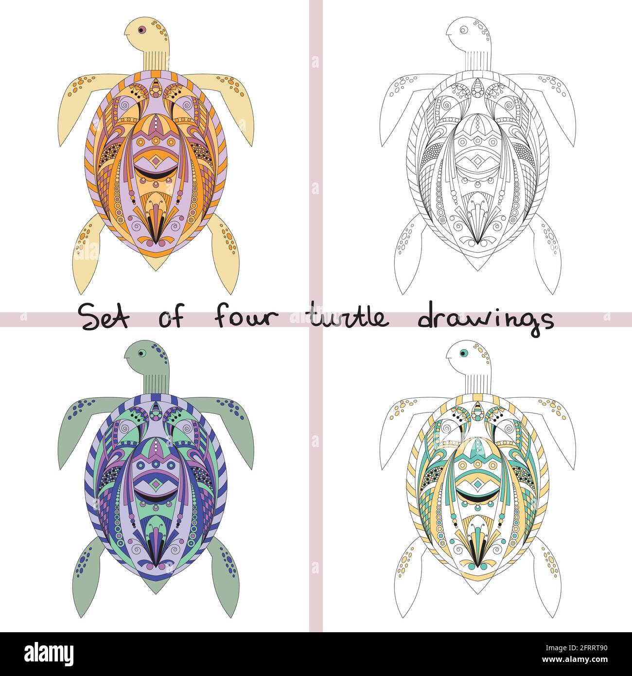 Drawing zentangle cat for coloring page hi-res stock photography and ...